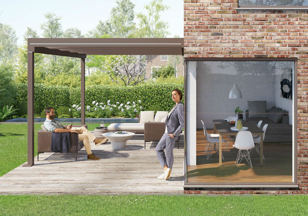 Terrasoverkapping van Ambiance. De Grootste in Zonwering.